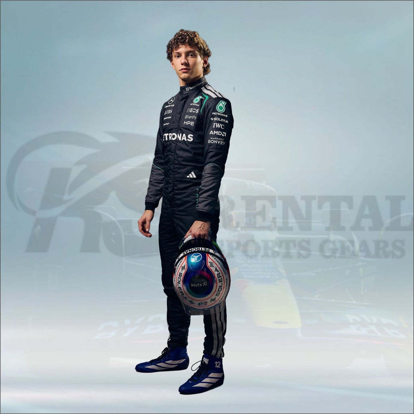 2026 Kimi Antonelli Mercedes-AMG Formula One Race Suit – Rental Sports