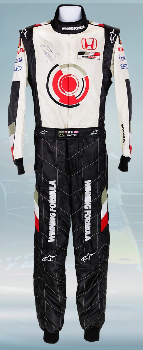 2005 Jenson Button Race BAR Honda F1 Suit – Rental Sports